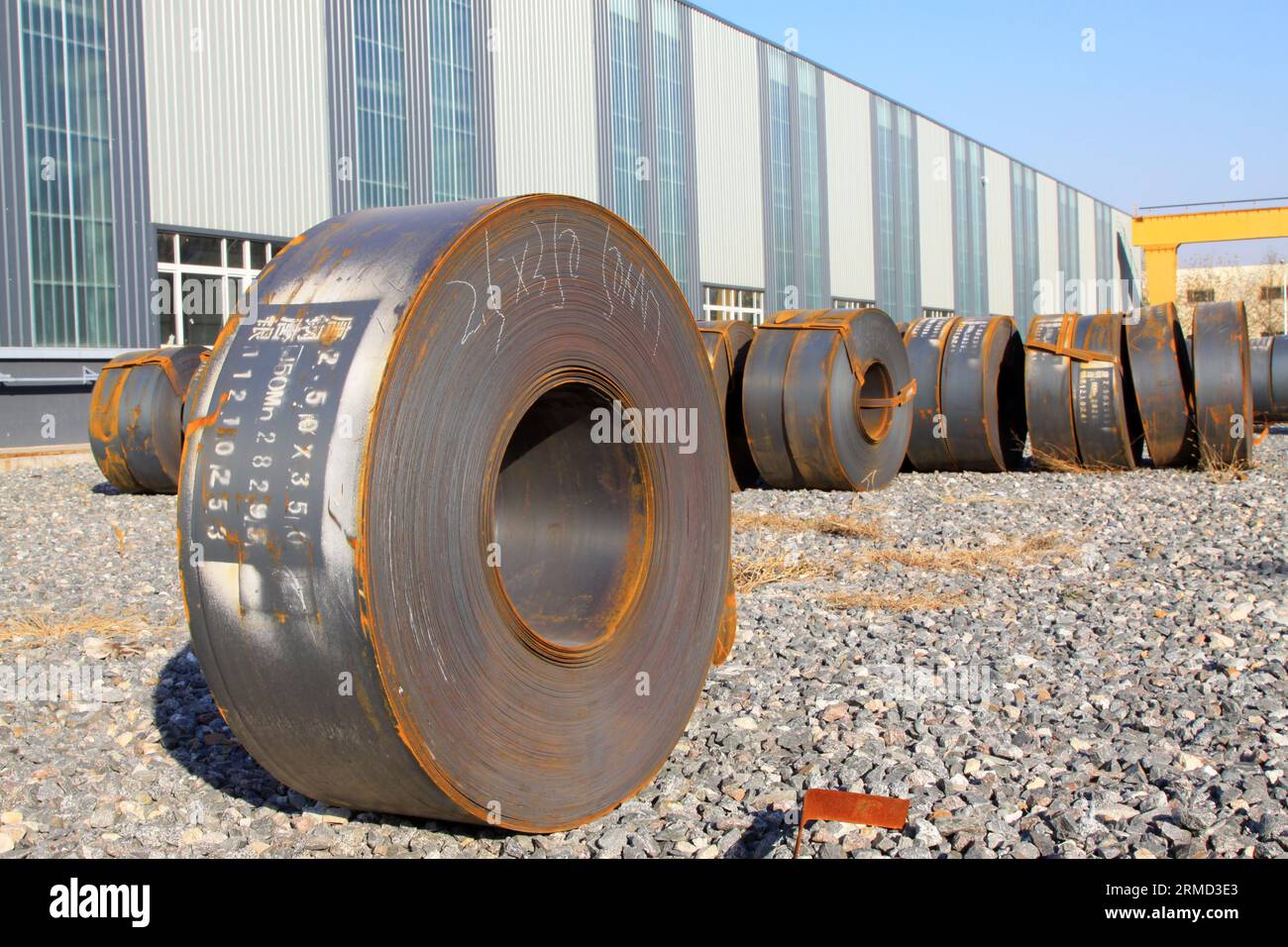 Bundles of steel strip in a warehouse, north china Stock Photo - Alamy