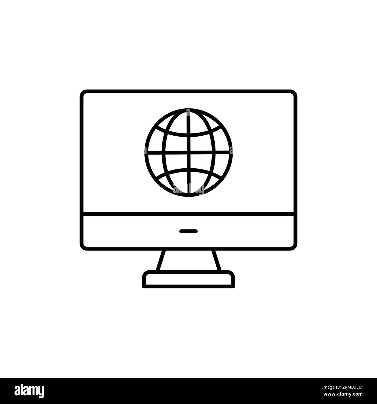 Computer monitor filled line Stock Vector Images - Alamy