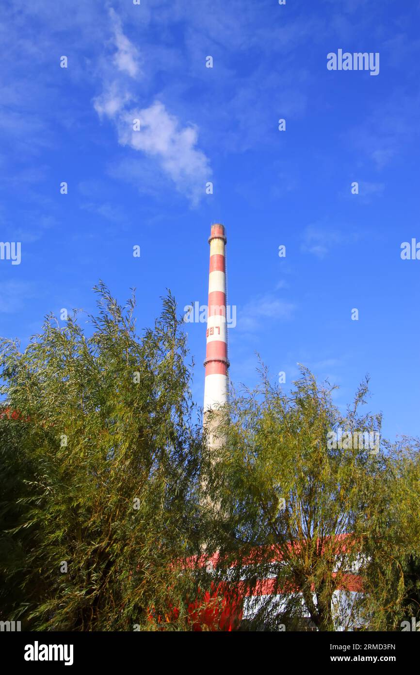 chimney in an industrial enterprise, north china Stock Photo - Alamy