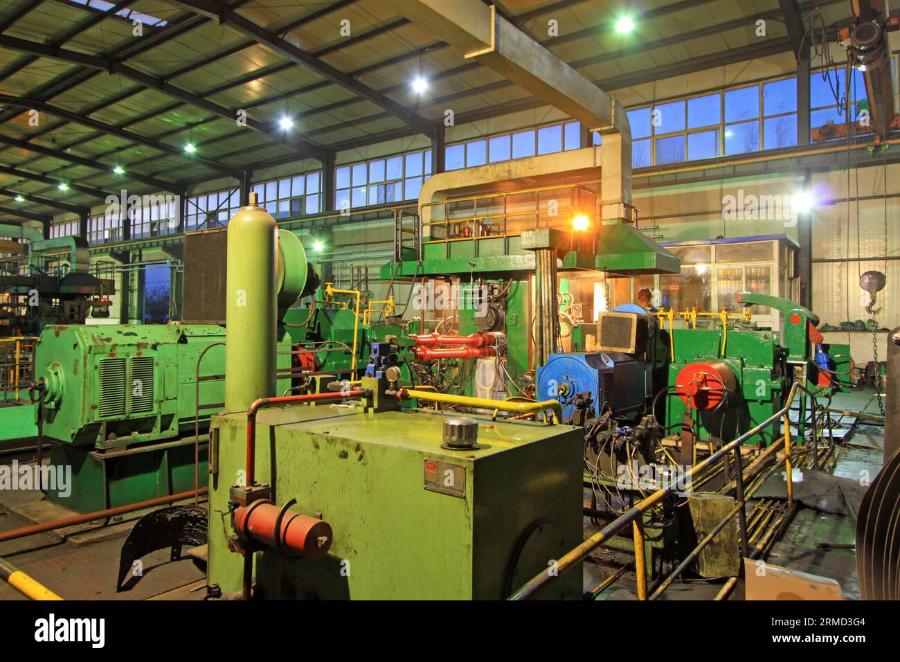 Hot rolled strip steel production workshop Stock Photo - Alamy