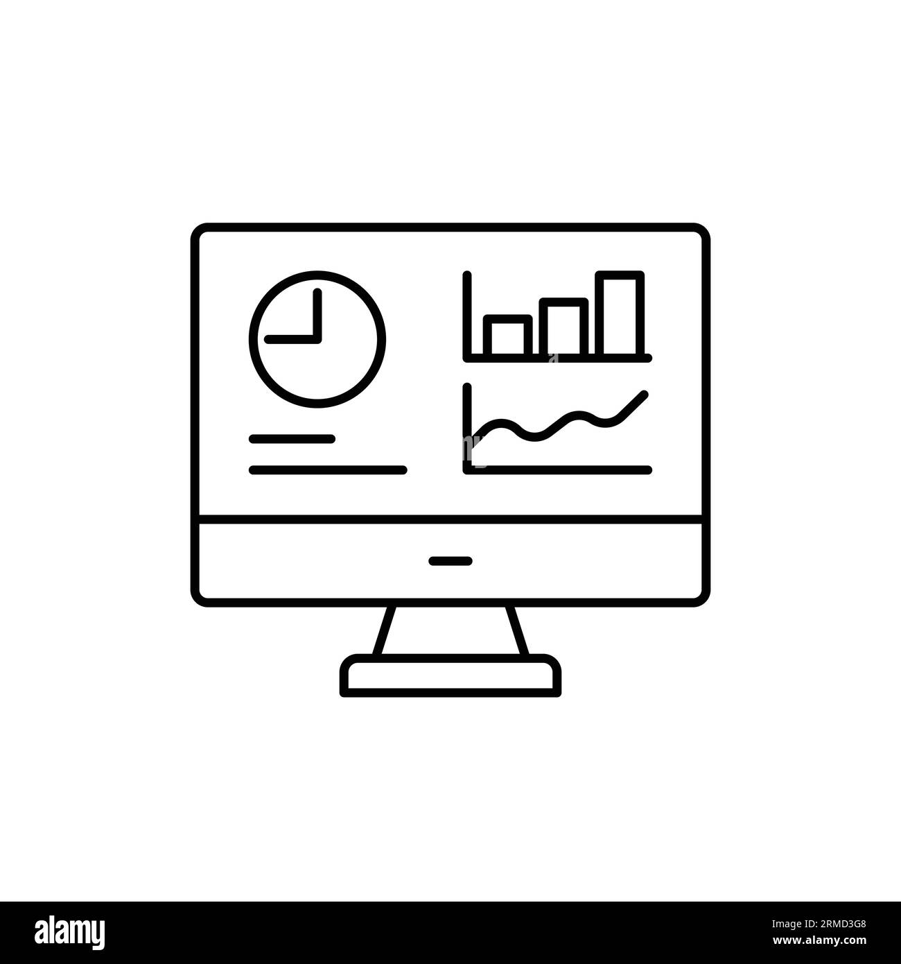 Admin line icon dashboard. Simple outline style. Template panel user ...