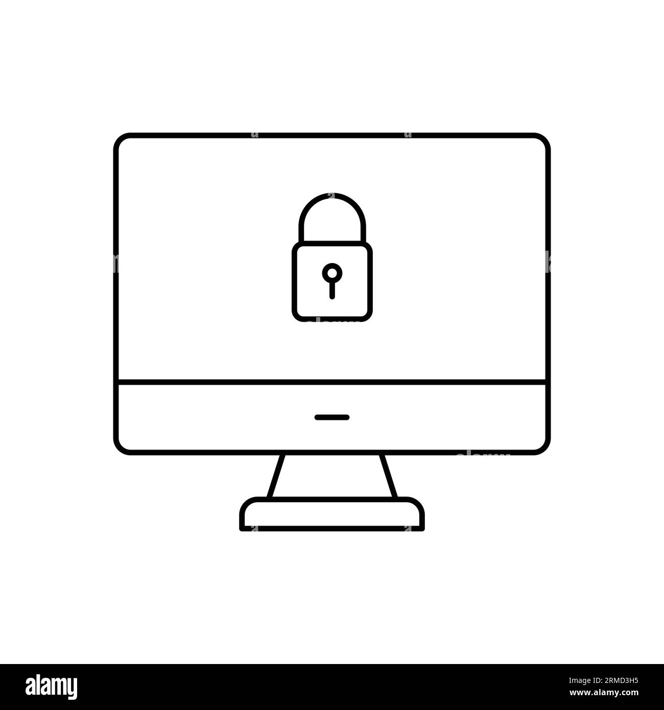Security Computer Lock Icon Logo Design Element Stock Vector Image And Art Alamy