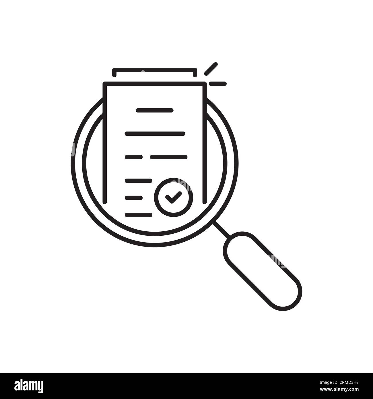 review thin line icon like assesment or audit. stroke trend modern ...