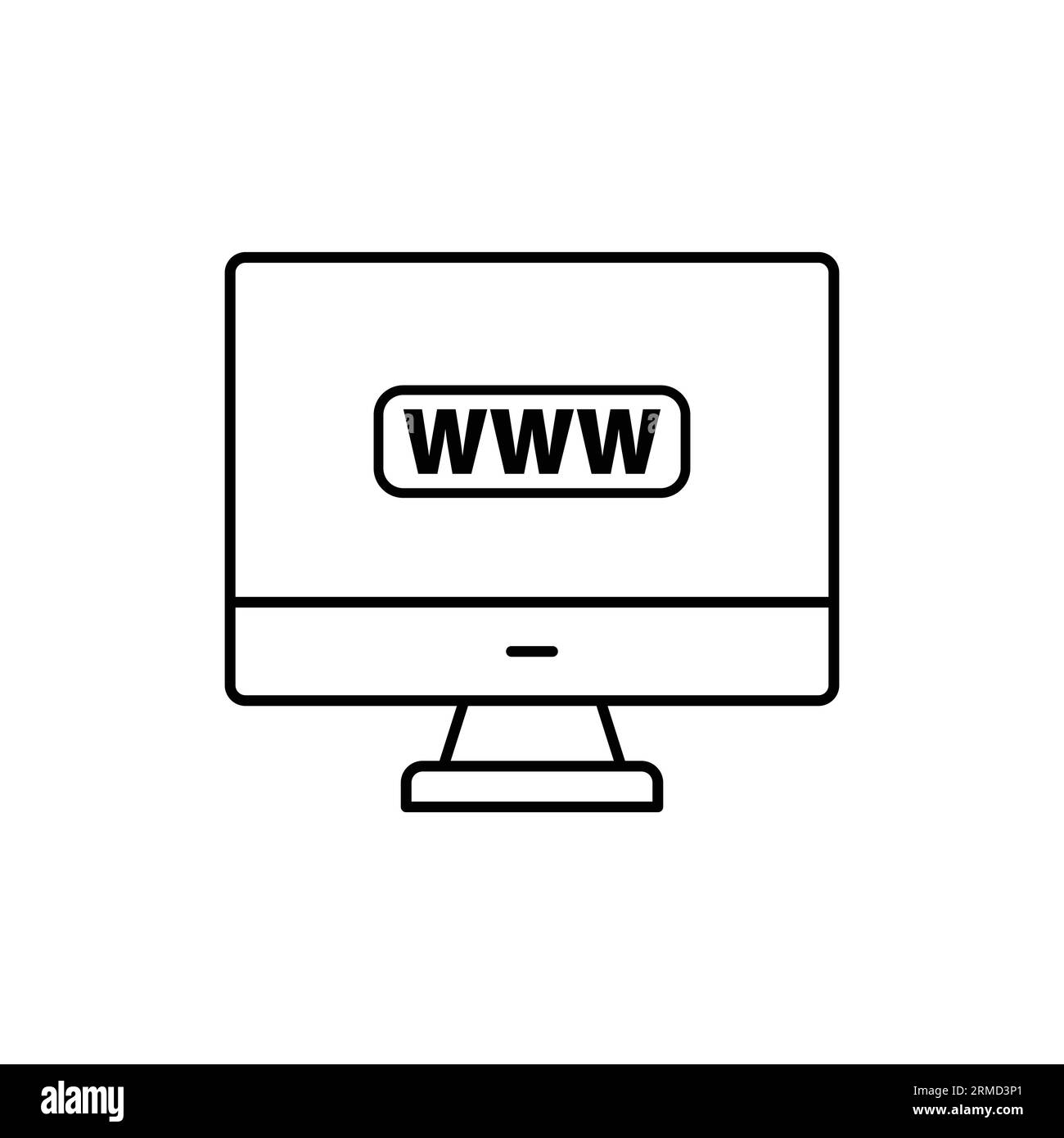 Computer monitor filled line Stock Vector Images - Alamy