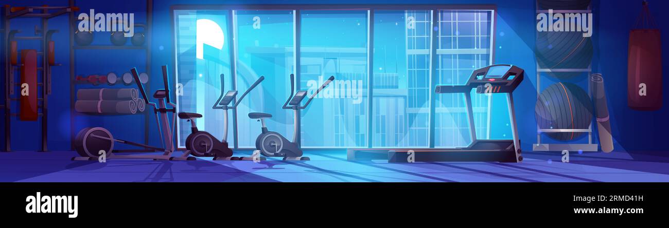 Gymnasium night view Stock Vector Images - Alamy