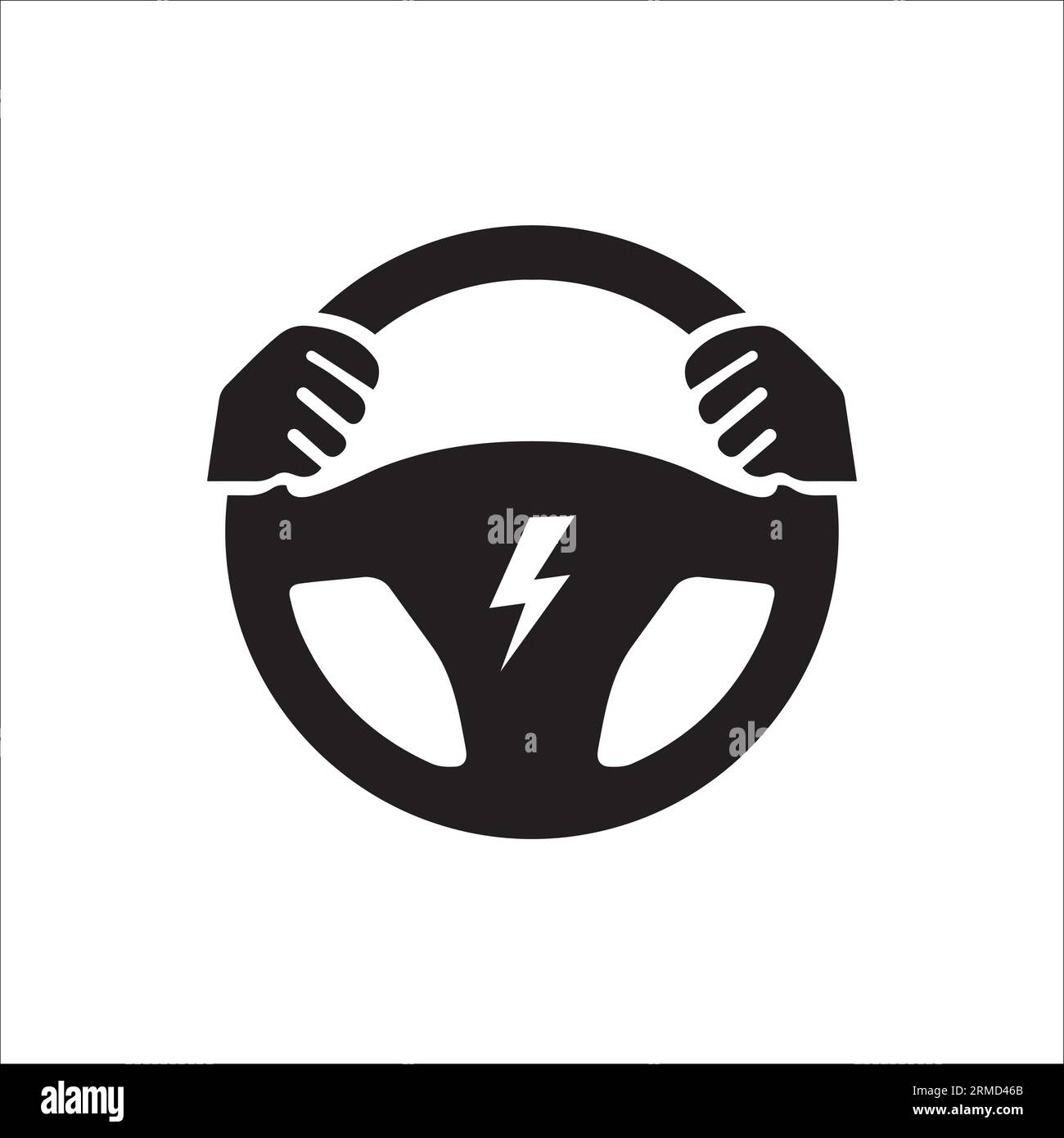 Electric car steering wheel icon. Electric vehicle. EV. Vector icon ...