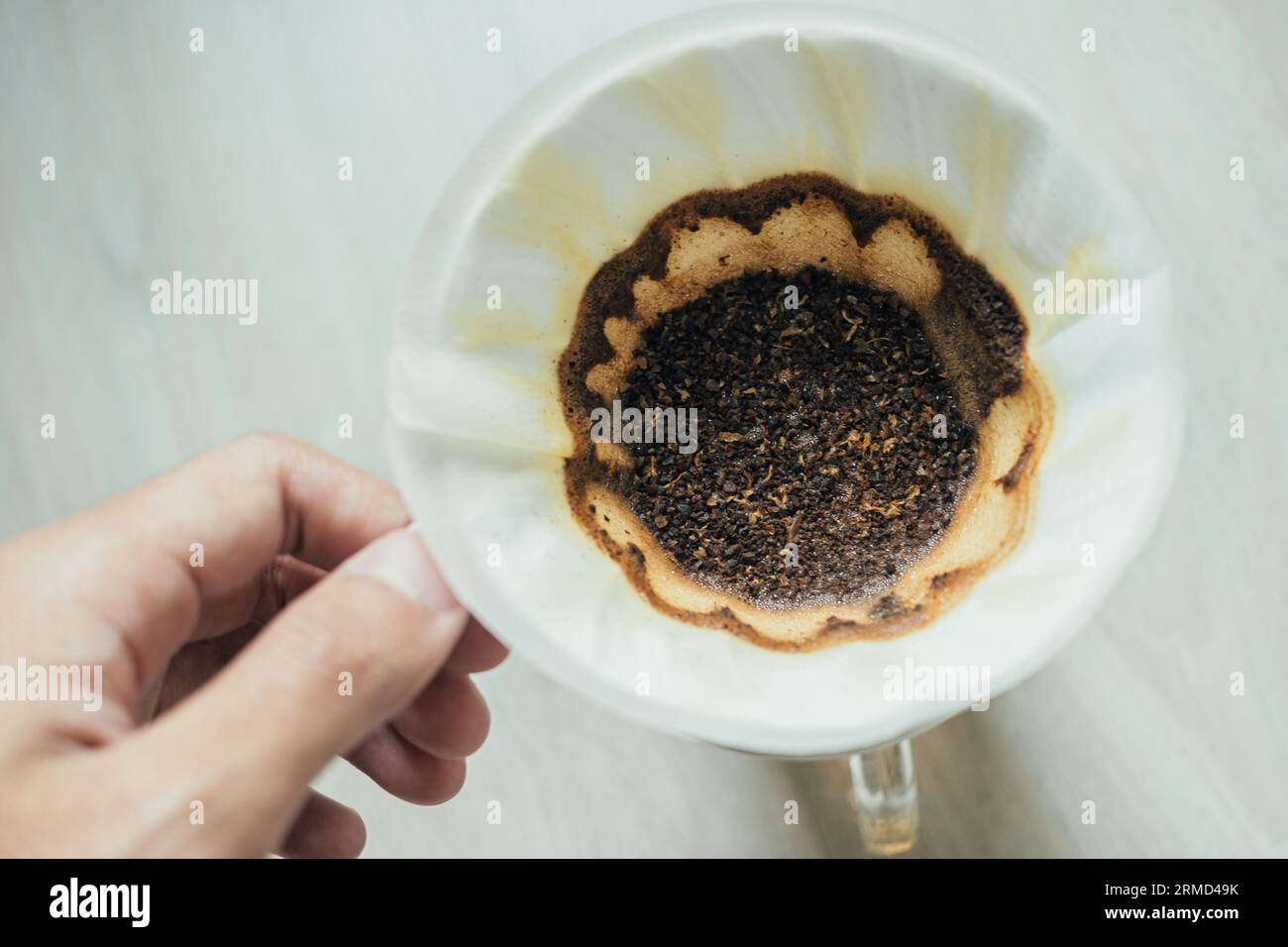 Alternative coffee brewing method, using pour over dripper and paper ...