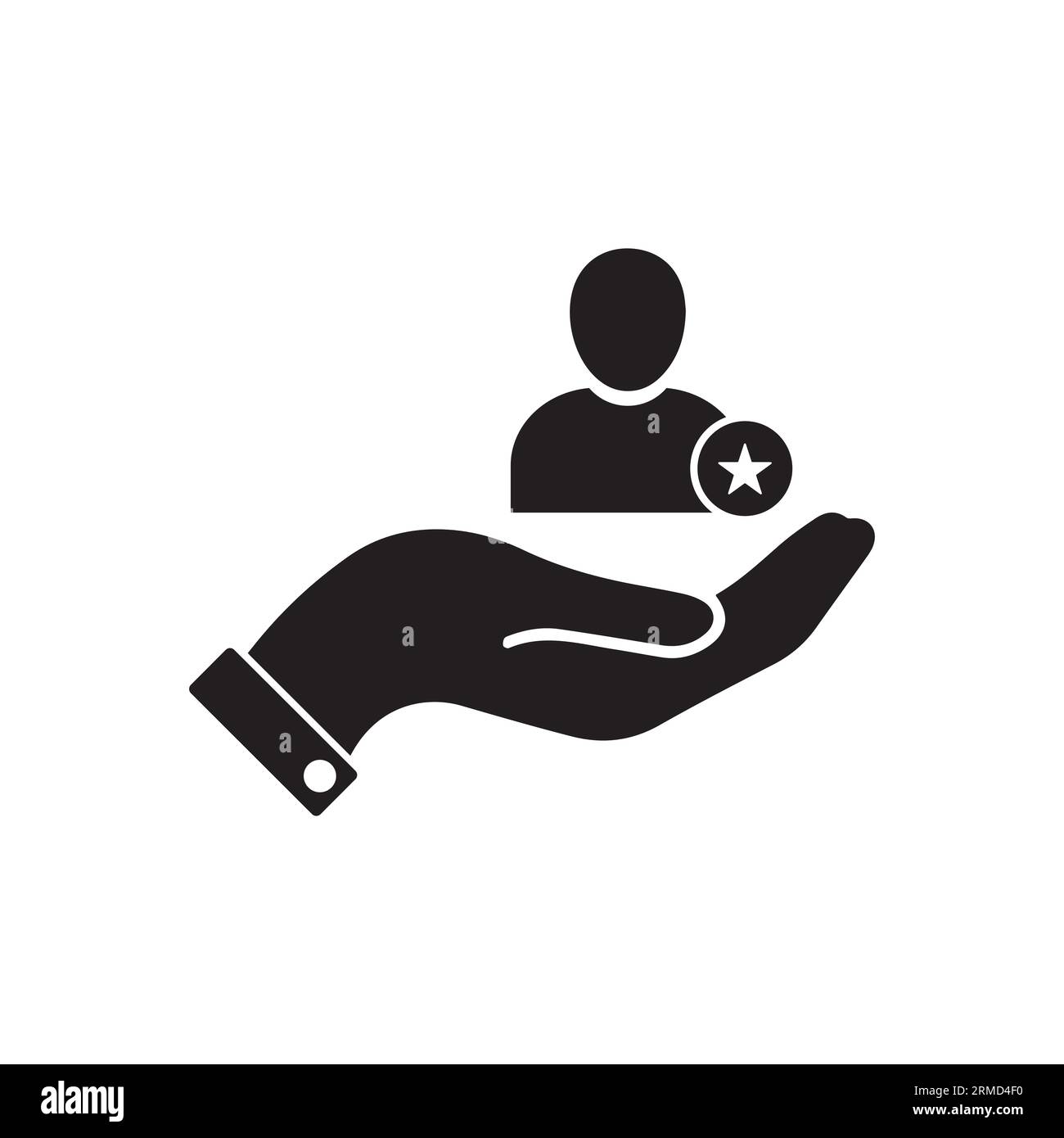 Customer icon and best, favorite, rating symbol. Customer service ...