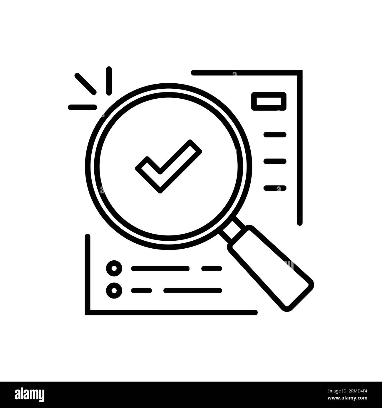 Review research icon outline hi-res stock photography and images - Alamy