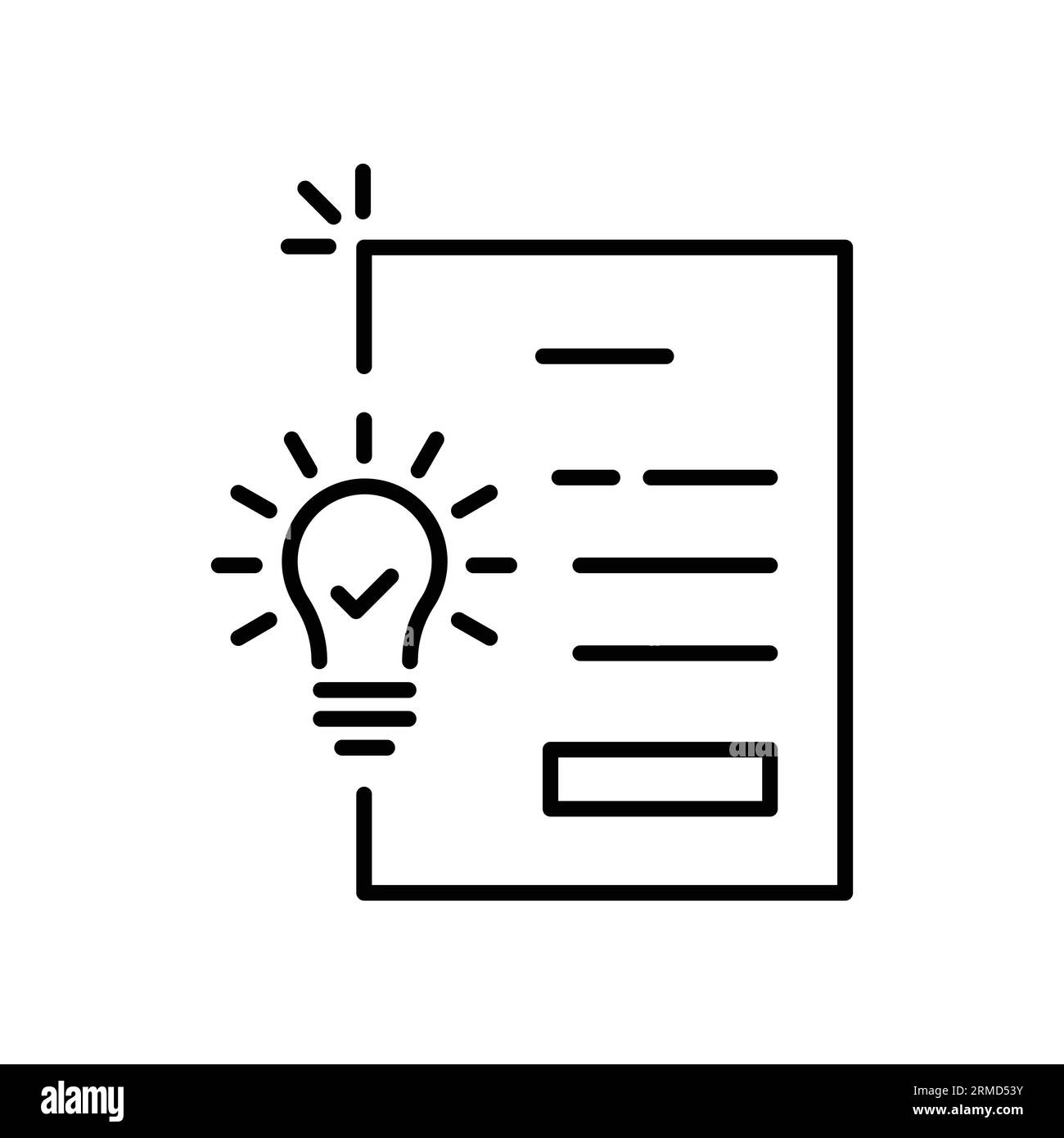 document with light bulb like patent icon Stock Vector Image & Art - Alamy