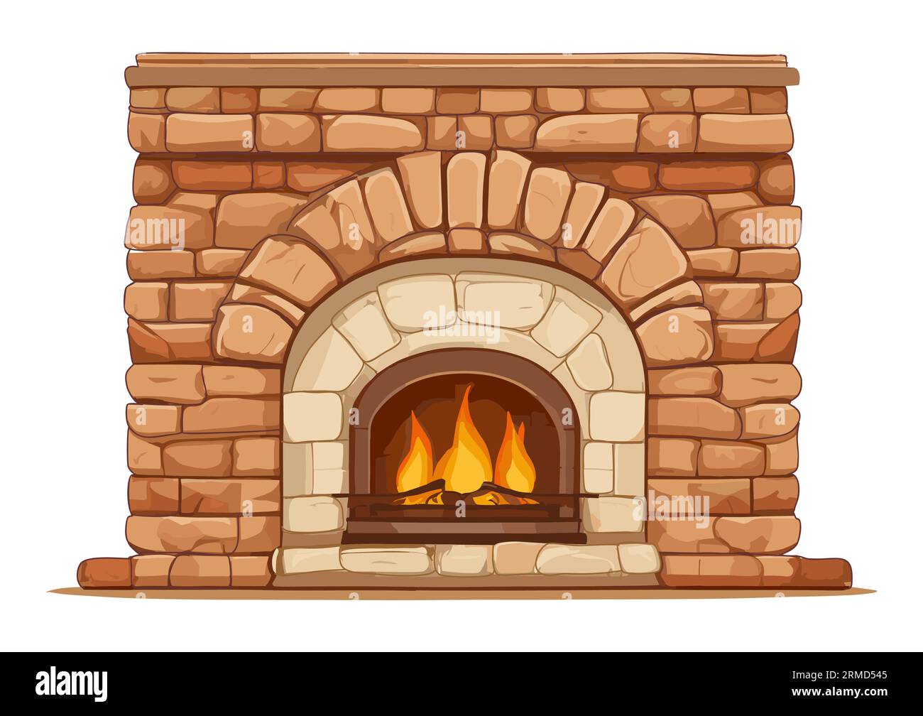 Christmas cosy fire Stock Vector Images - Alamy