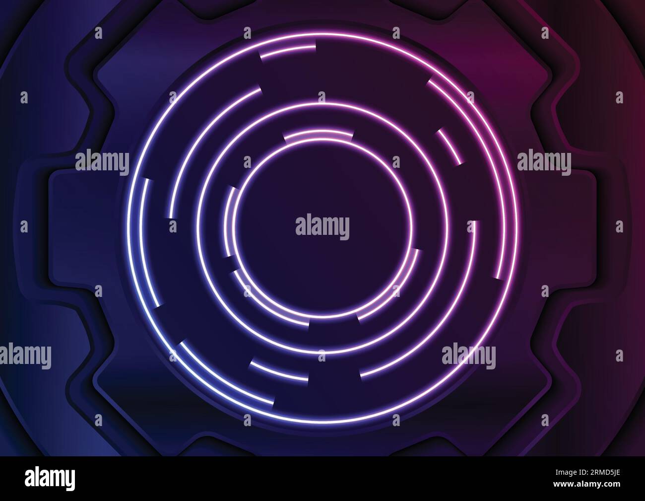 Blue neon line drawing gear hi-res stock photography and images - Alamy