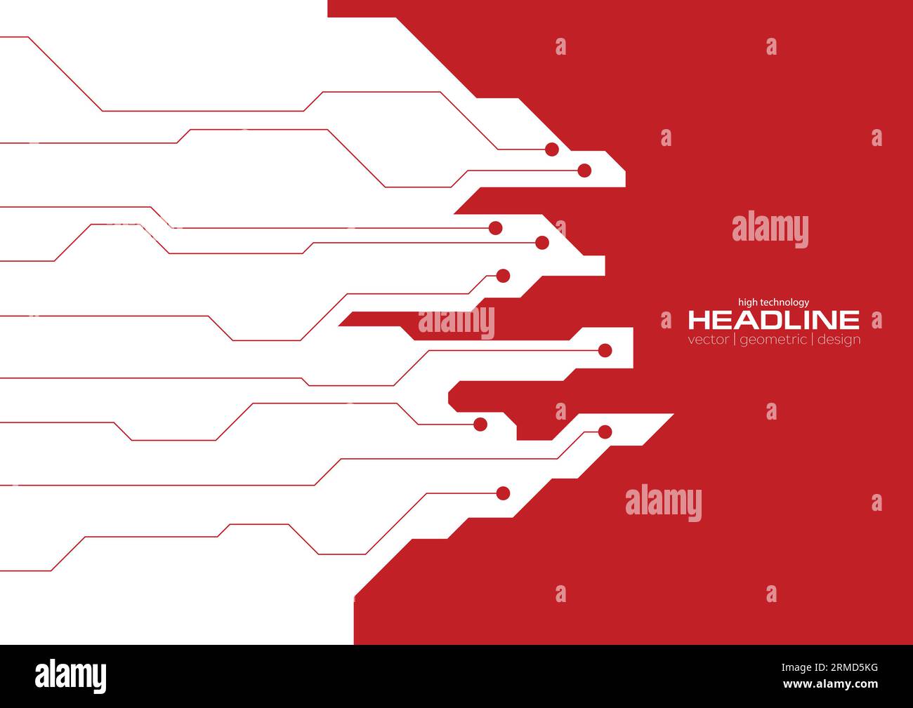 Red circuit board technology sci-fi background. Vector design Stock Vector Image & Art - Alamy