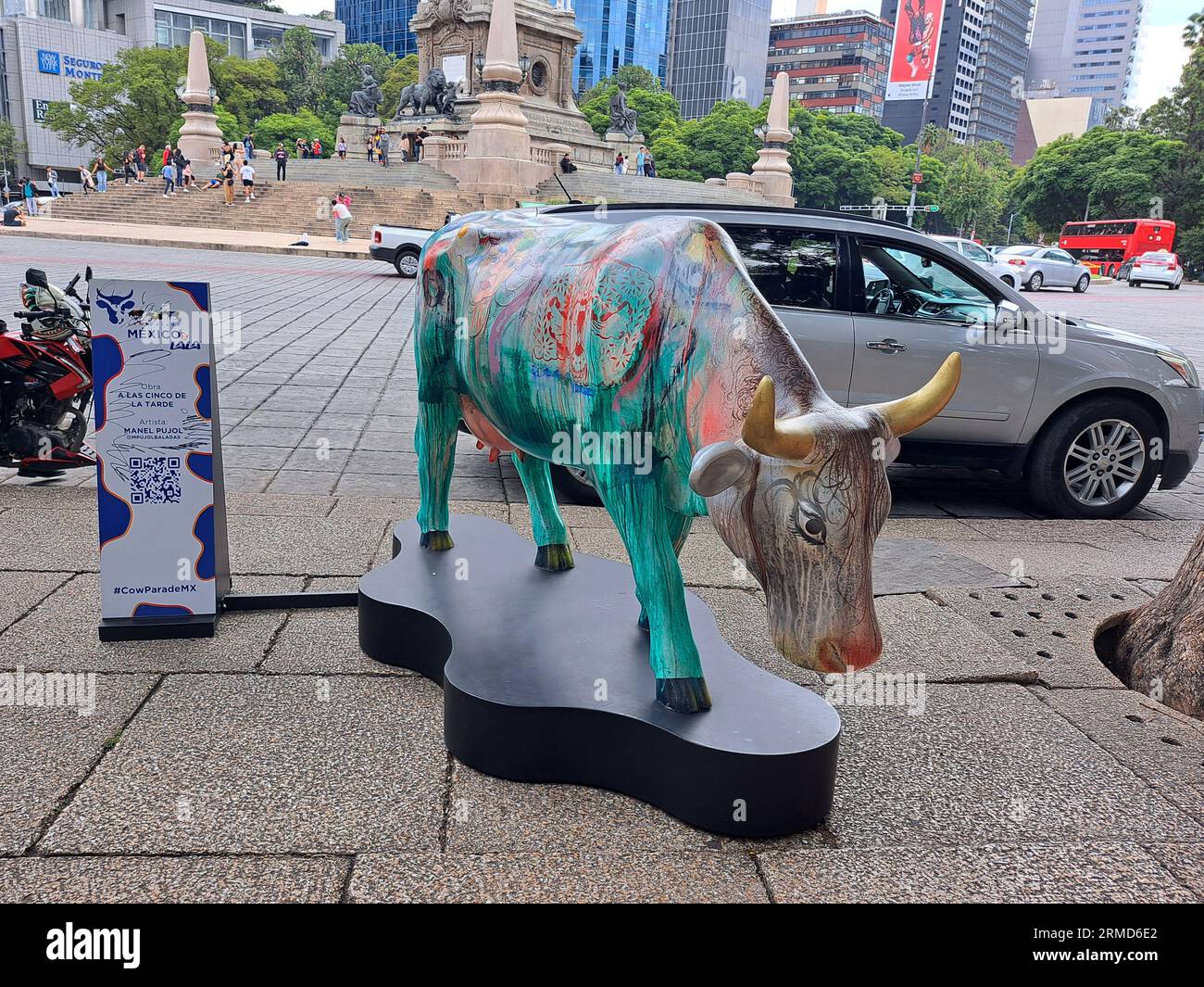 Mexico City, Mexico - August 23, 2023: Cow Parade in Paseo de la ...