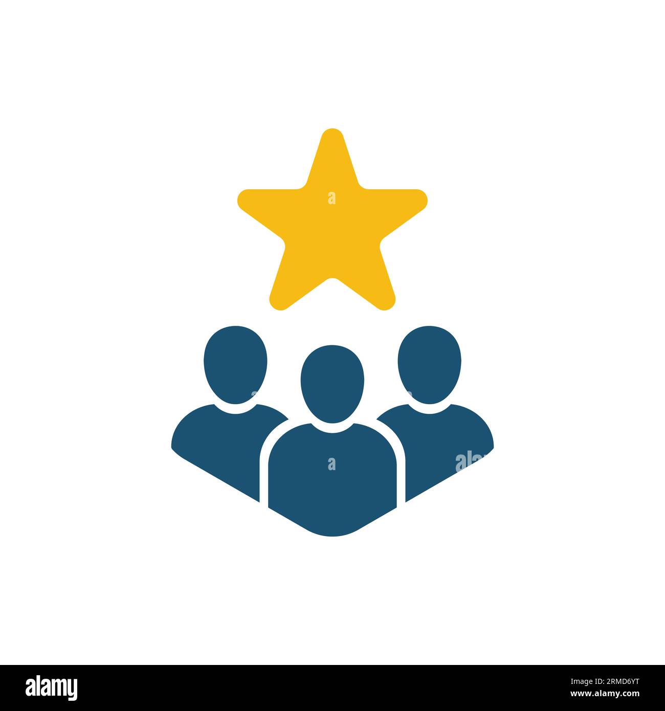 customer loyalty or retention icon with star. concept of positive ...