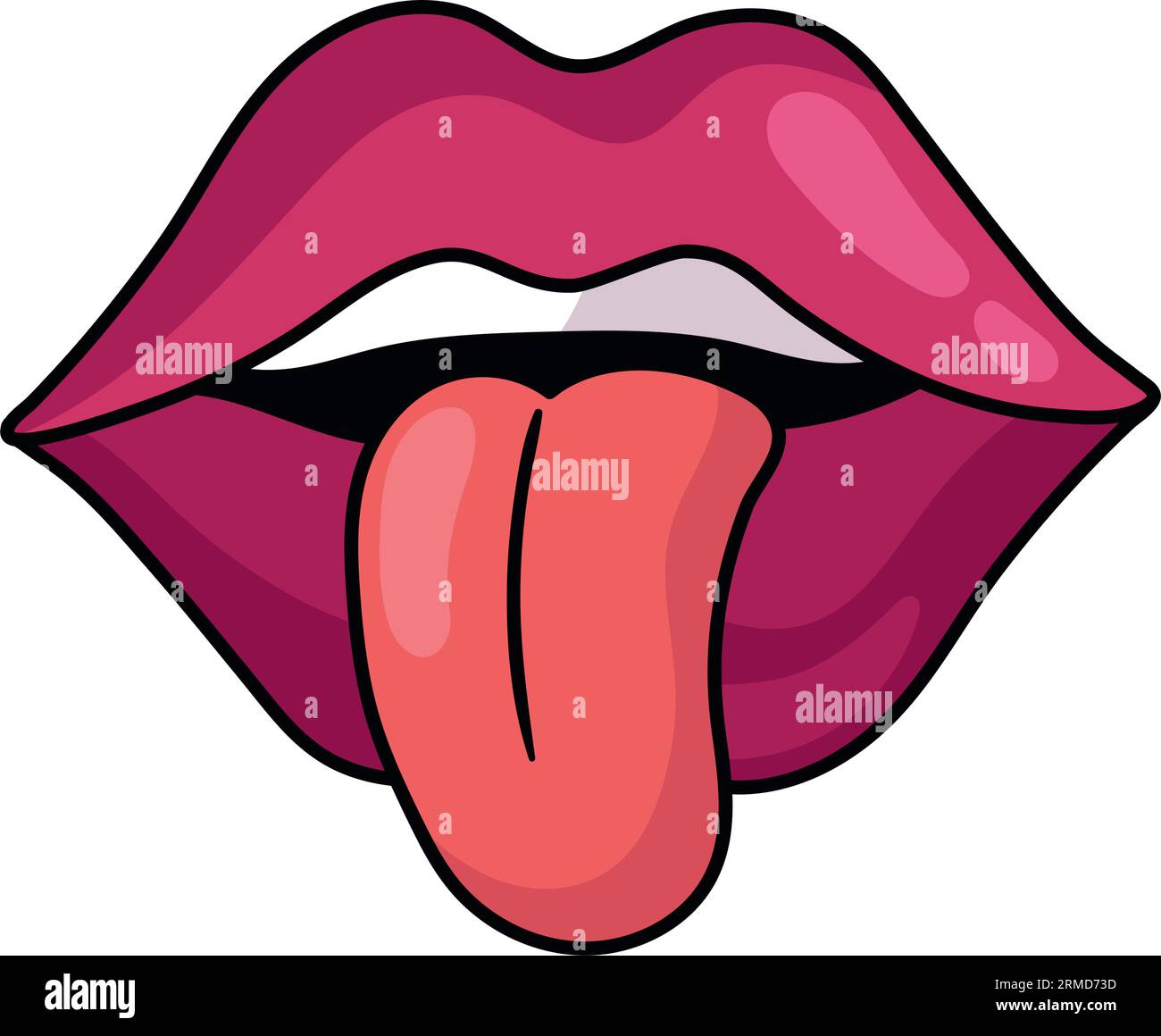 Mouth Pop Art Tongue Out Stock Vector Image And Art Alamy