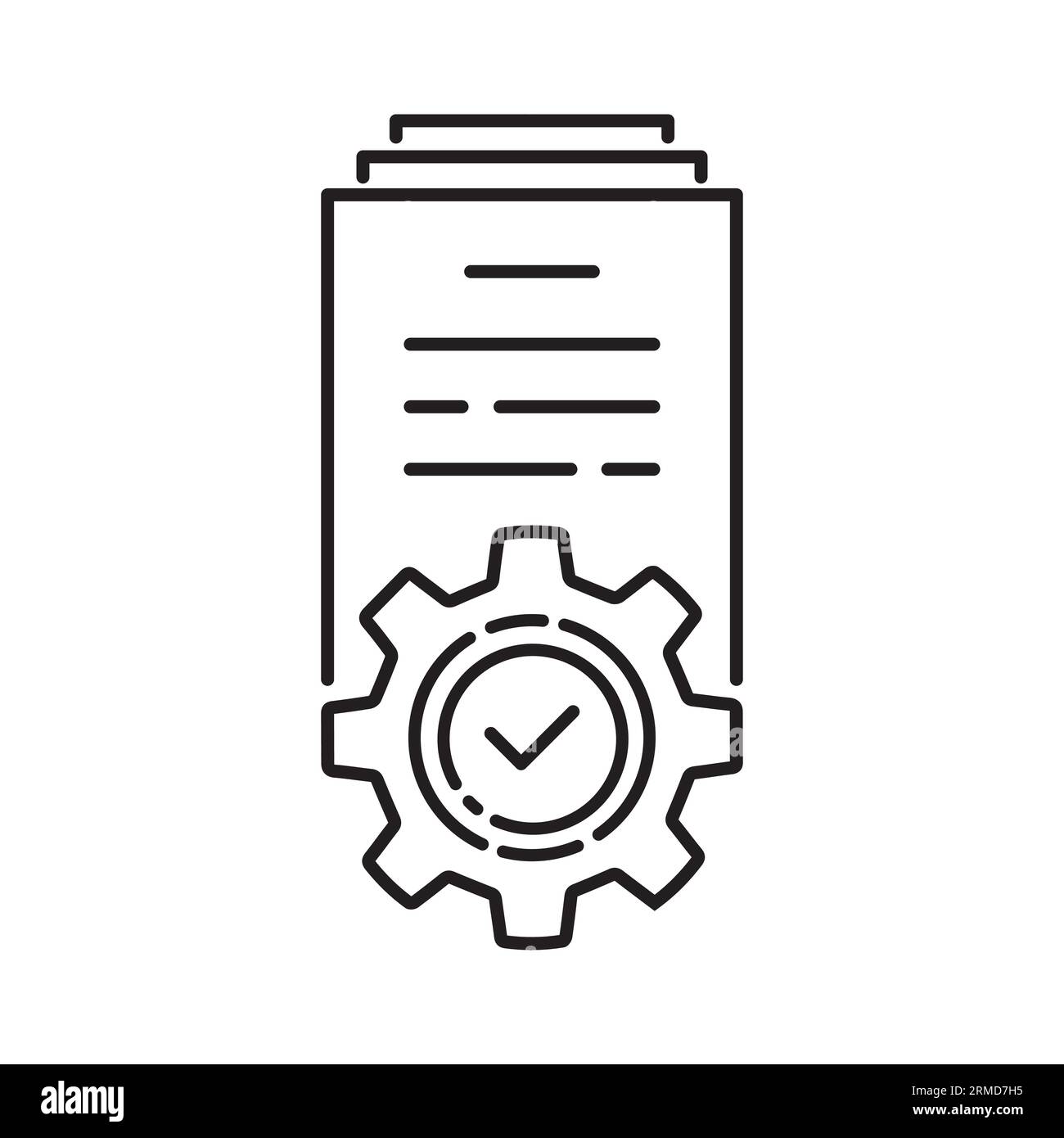 thin line doc like operational documentation. flat lineart style trend modern logotype graphic ...