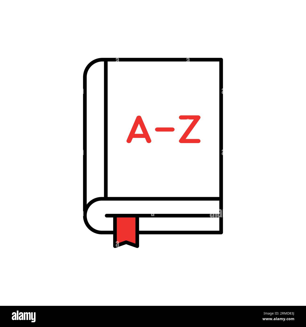 glossary or vocabulary linear book. flat stroke style trend modern ...