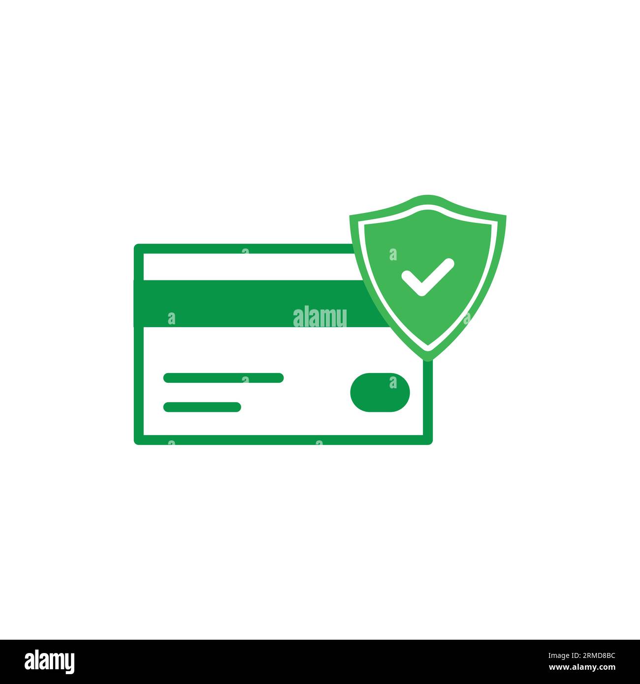green secure payment icon with shield. flat trend modern simple approve ...