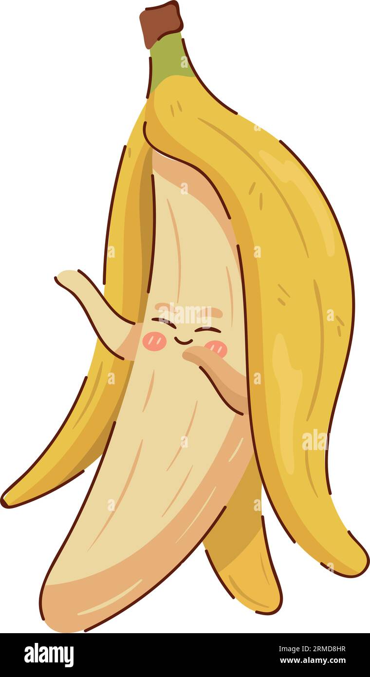 kawaii banana fruit cartoon icon Stock Vector Image & Art - Alamy