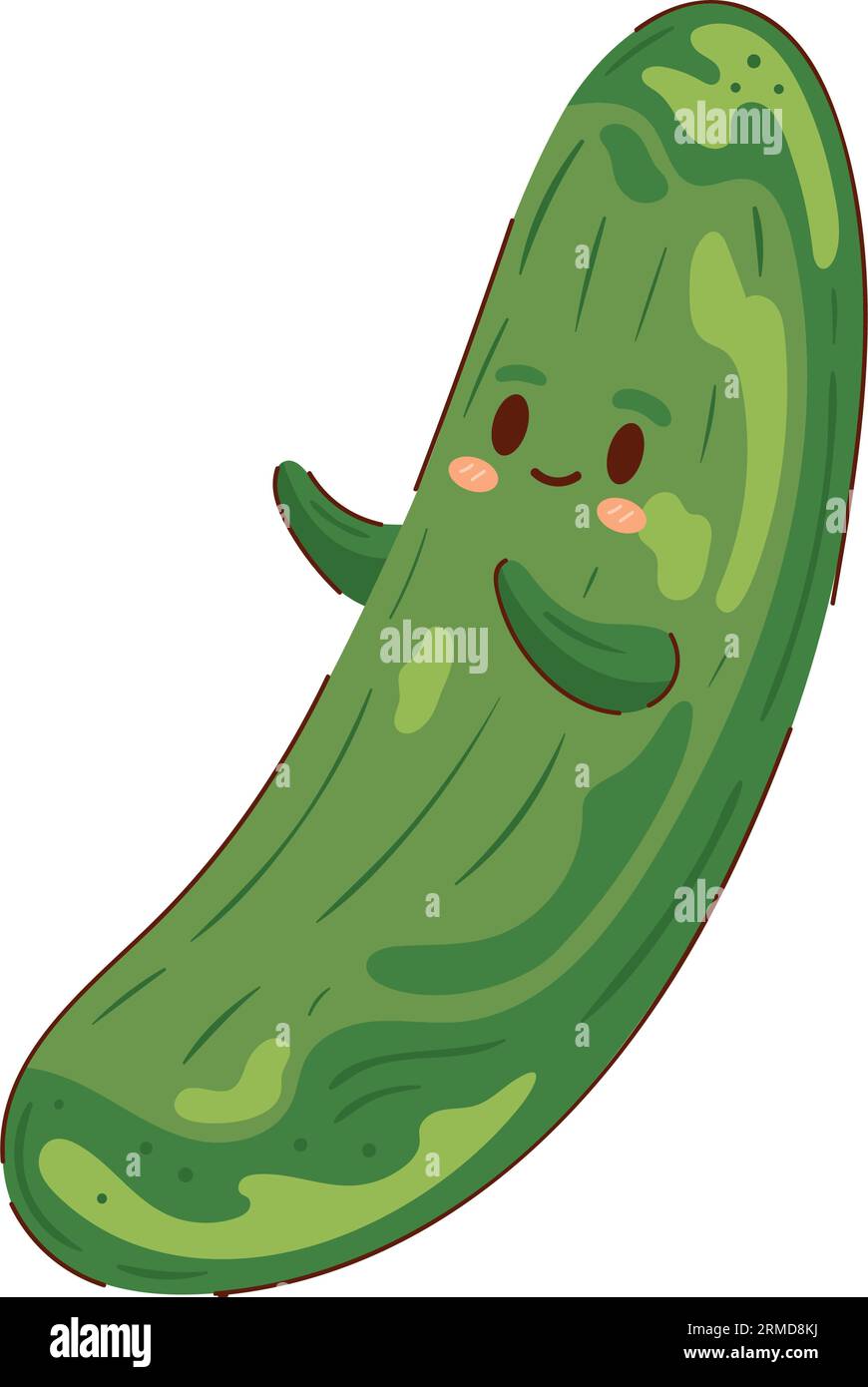 kawaii cucumber vegetable cartoon icon Stock Vector Image & Art - Alamy
