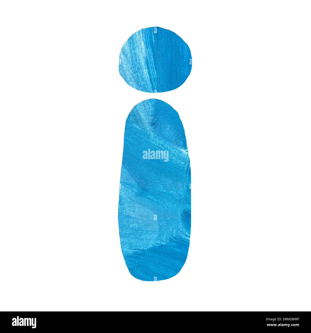 Letter I uppercase alphabet blue textured cut Stock Photo - Alamy