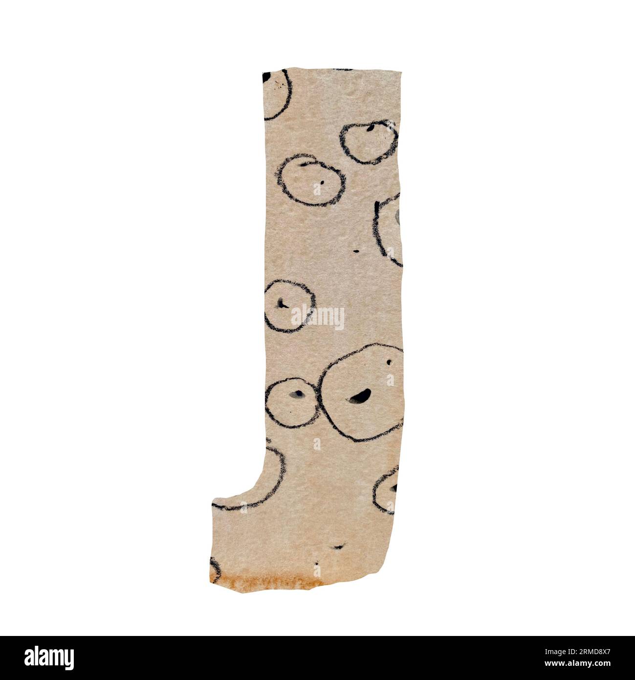 Uppercase letter J cut out paper alphabet Stock Photo - Alamy