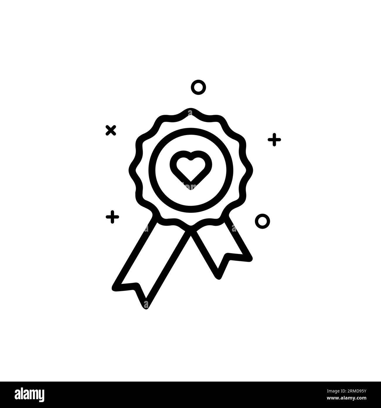 favorite icon like warranty rosette. flat stroke trend modern recommend ...