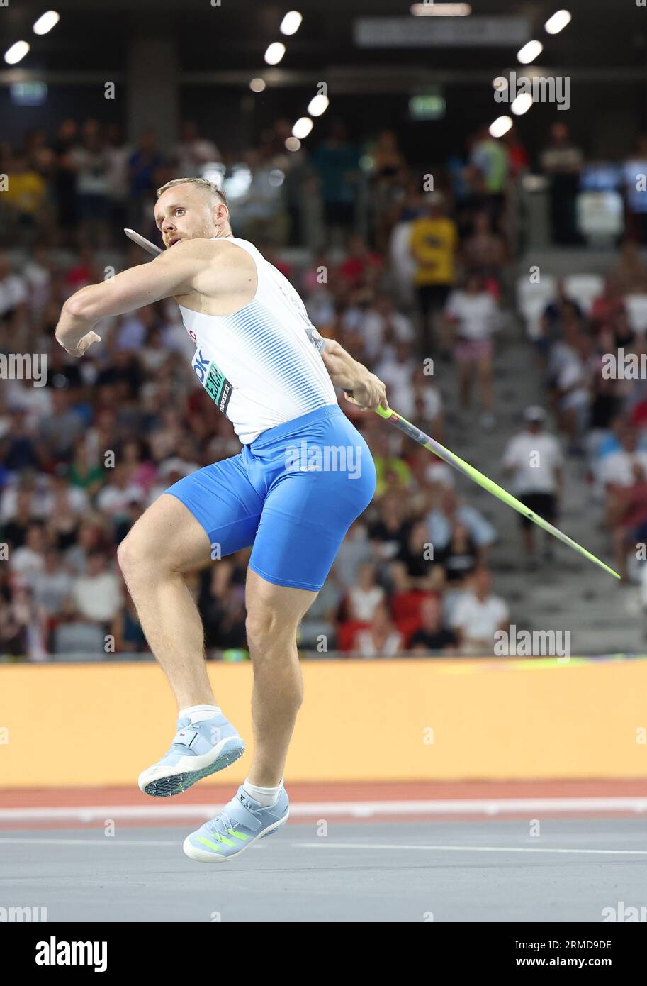 Budapest, Hungary. 27th Aug, 2023. The Czech Republic's Jakub Vadlejch ...