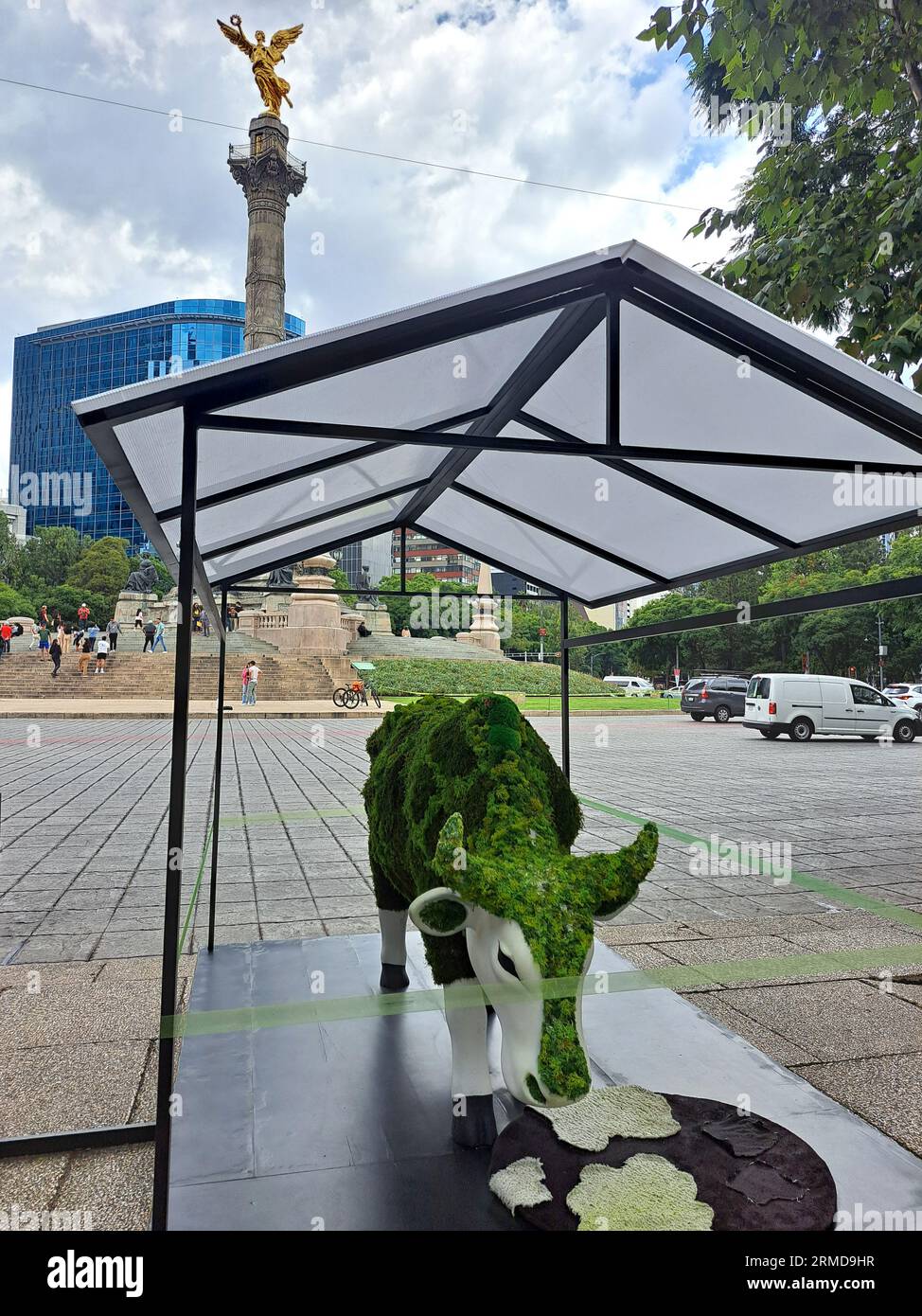 Mexico City, Mexico - August 23, 2023: Cow Parade in Paseo de la ...