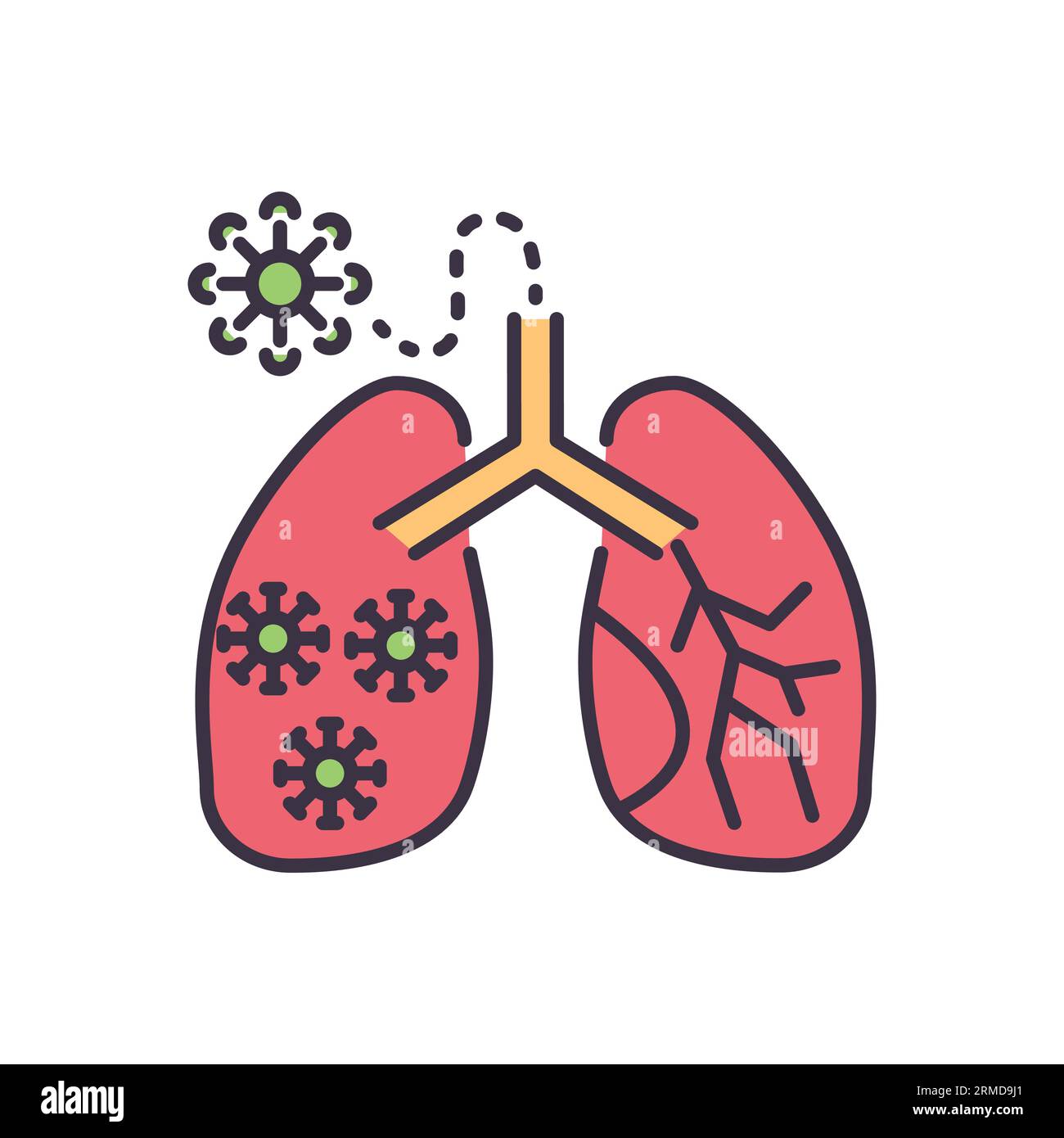 Lungs Infection related vector icon Stock Vector Image & Art - Alamy