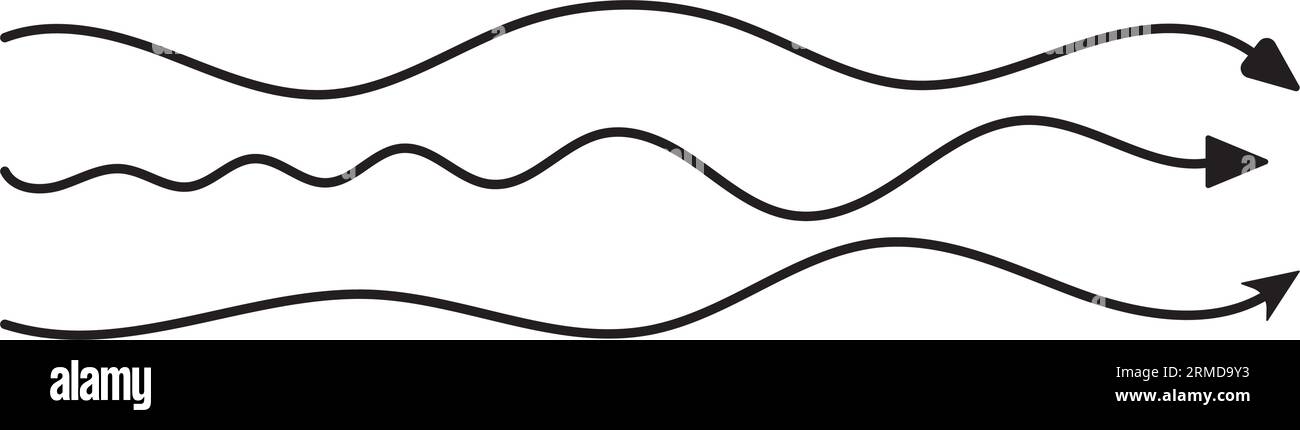 Straight long arrow. Black straight long arrows vector isolated ...