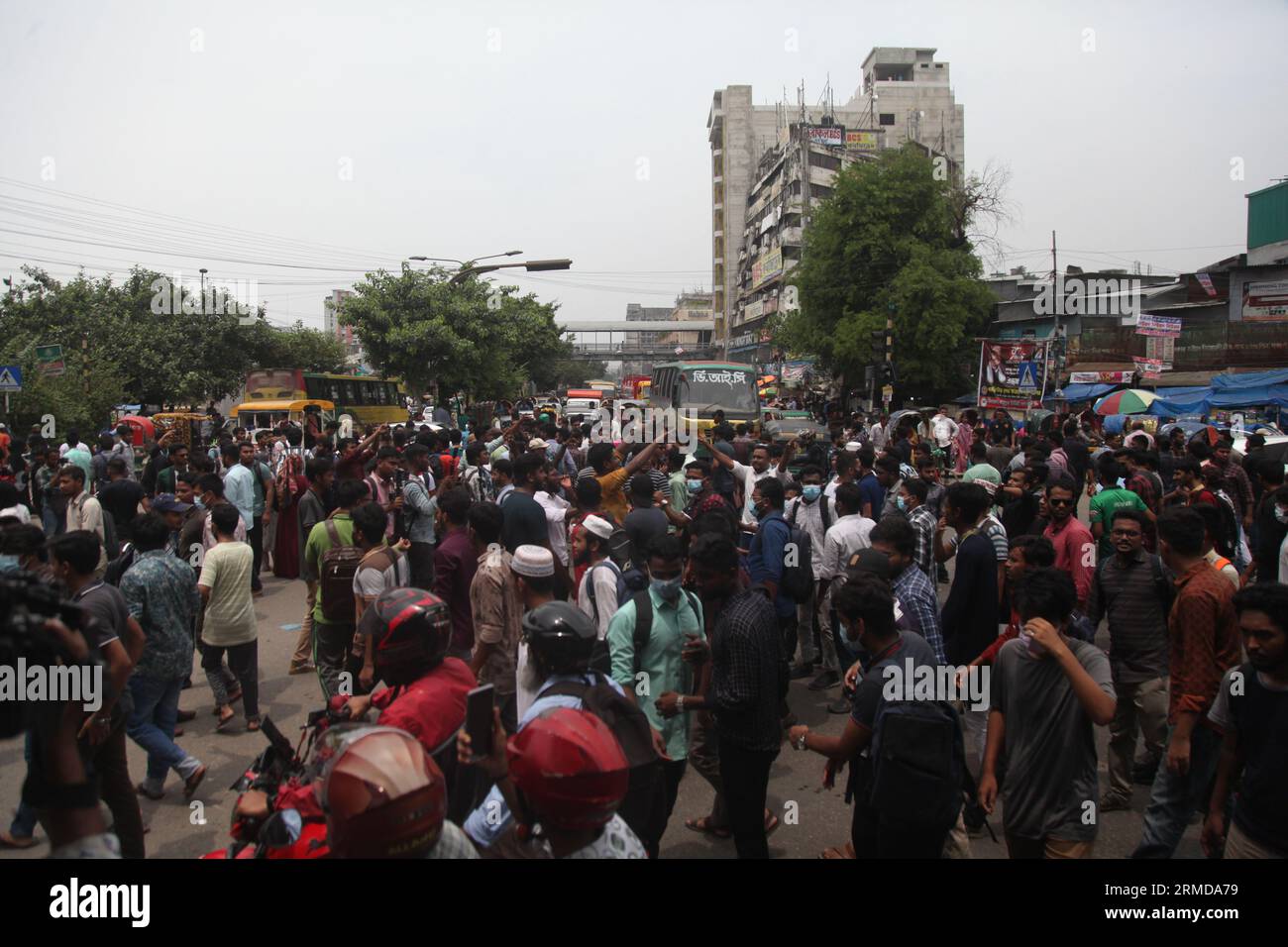 Dhaka, Bangladesh. August 27, 2023. Students of seven colleges ...