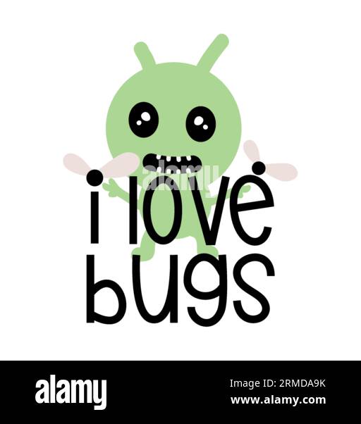 I love bugs typography t-shirt design, tee print, t-shirt design ...
