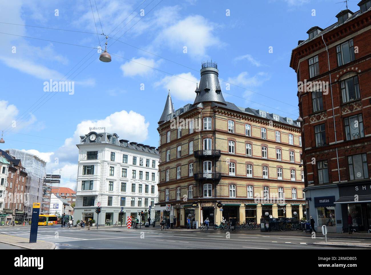 Beautiful buildings along Østerbrogade in Copenhagen, Denmark Stock ...
