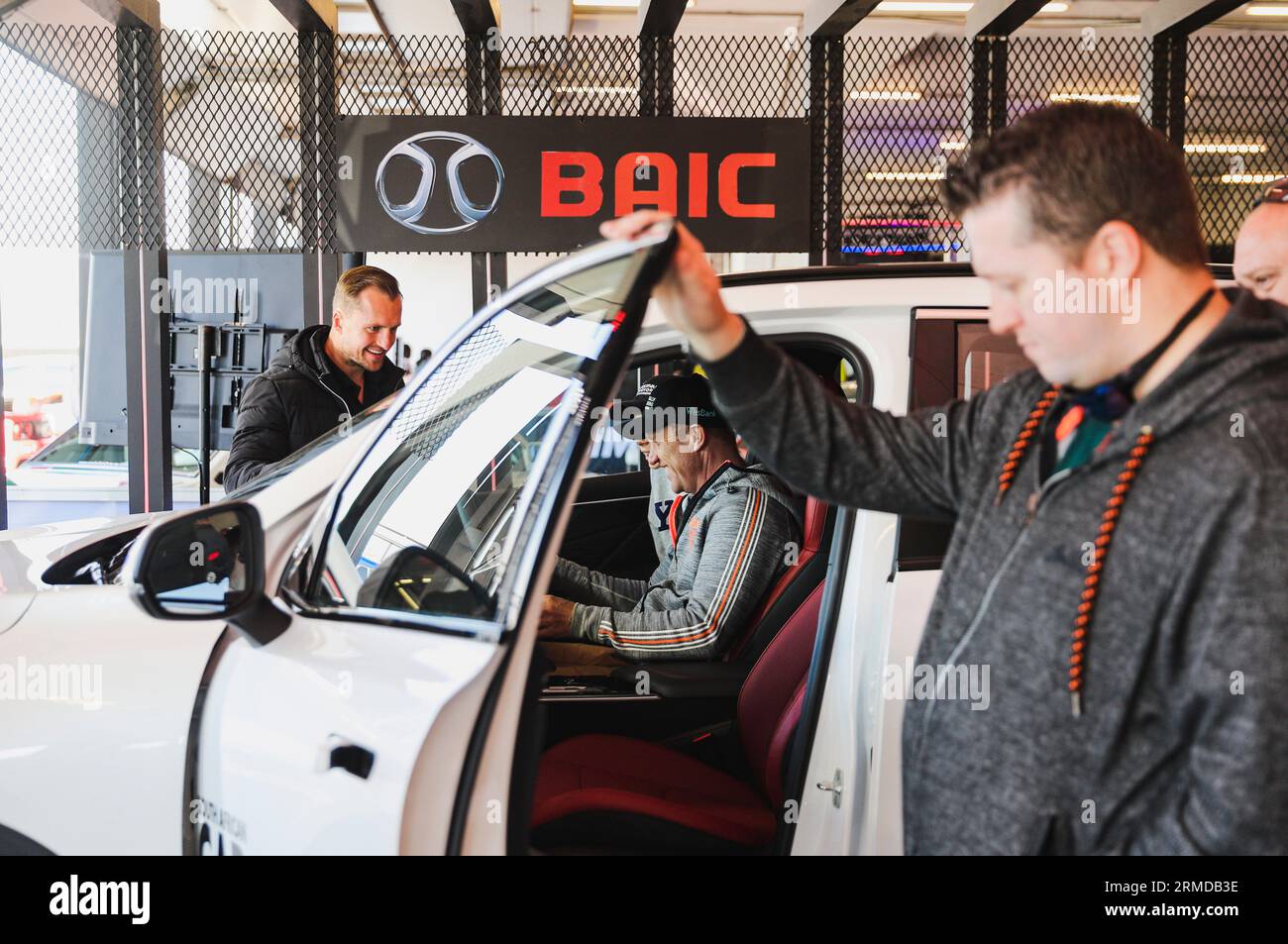 Johannesburg, South Africa. 27th Aug, 2023. People visit the booth of ...