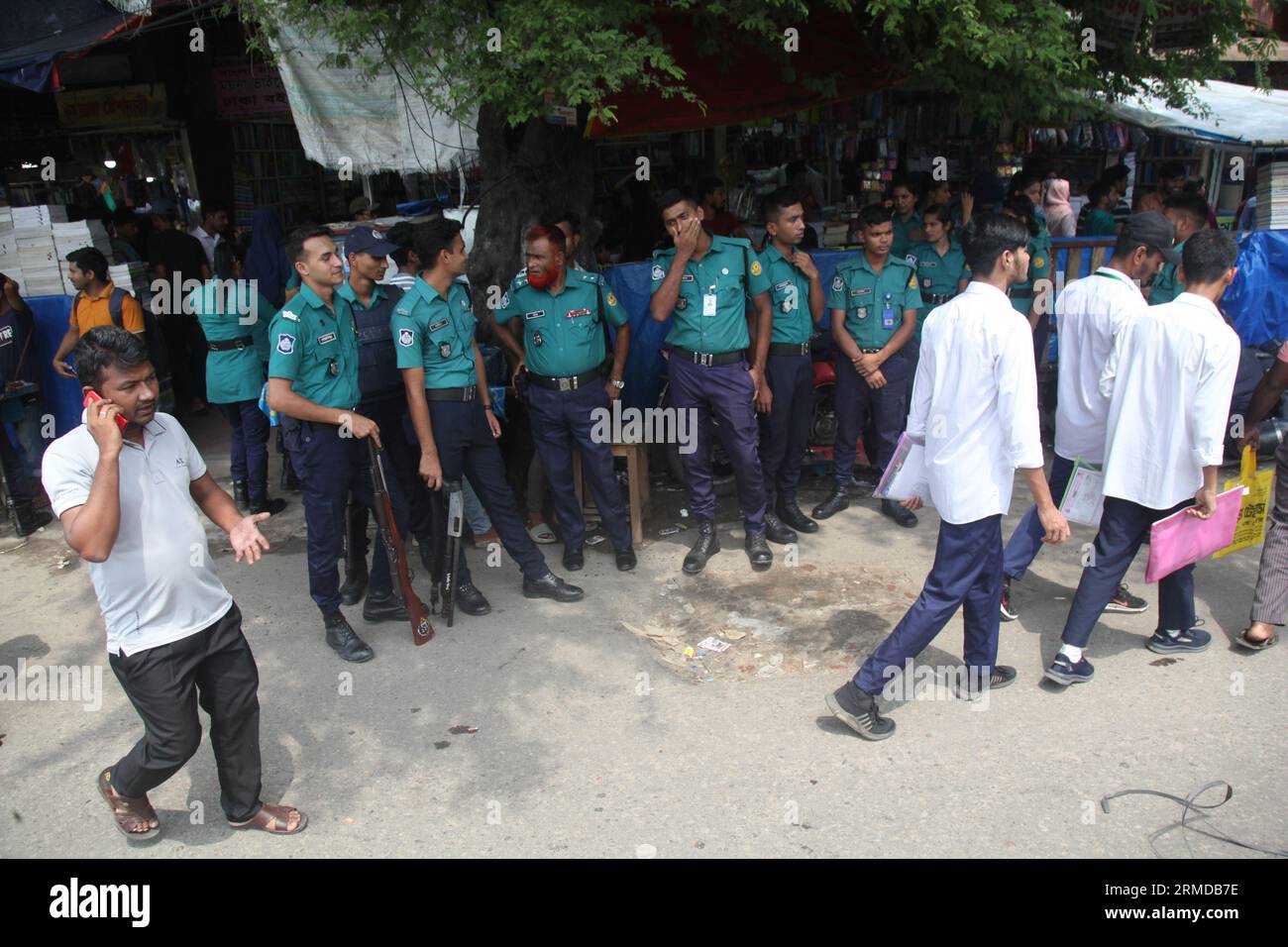 Dhaka, Bangladesh. August 27, 2023. Students of seven colleges ...