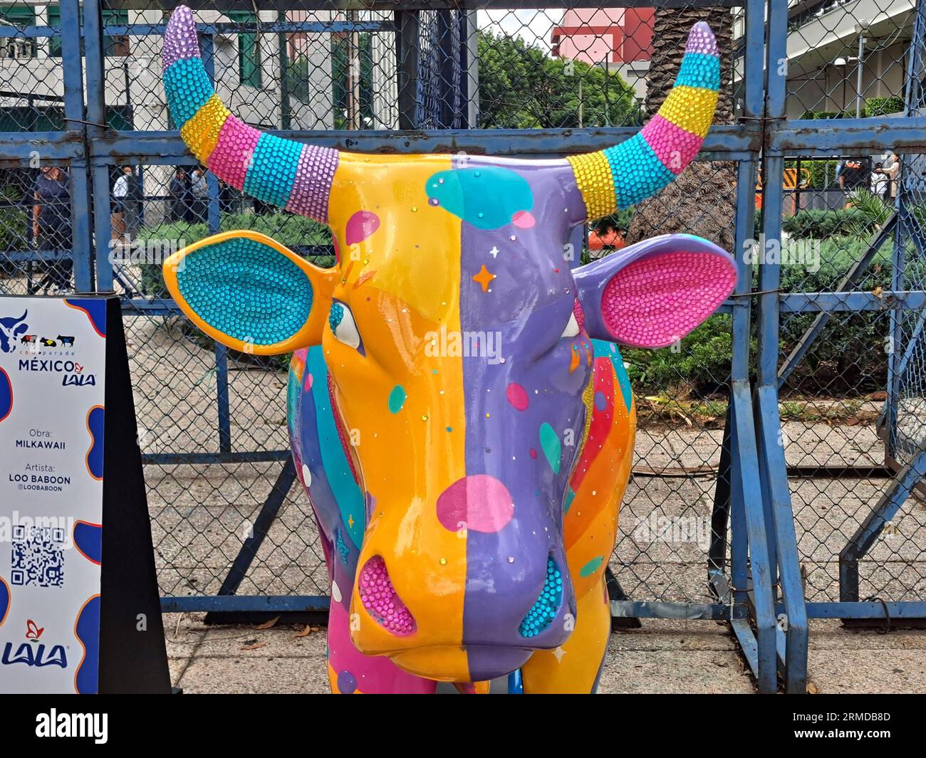 Mexico City, Mexico - August 23, 2023: Cow Parade in Paseo de la ...