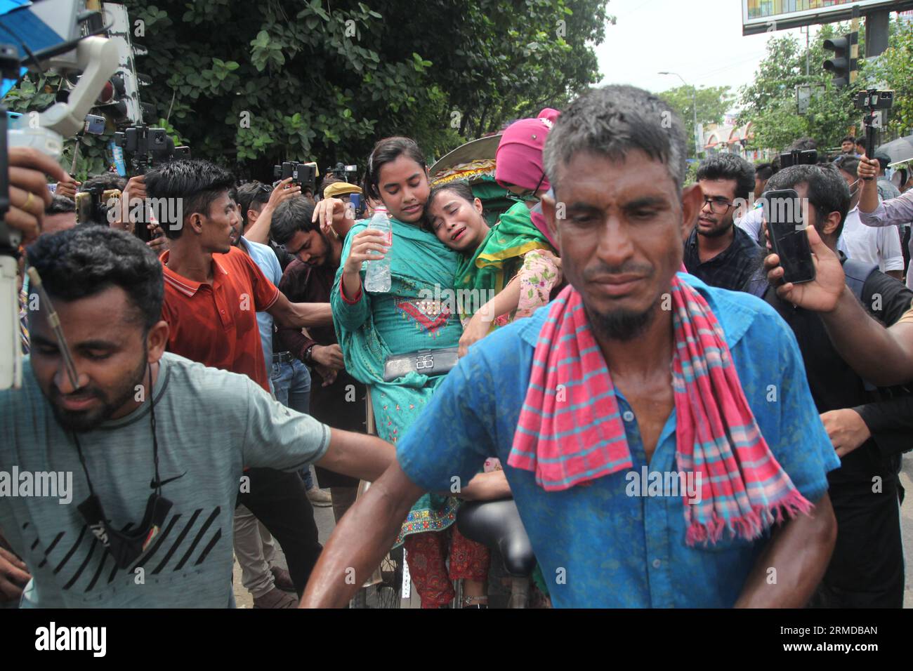Dhaka, Bangladesh. August 27, 2023. Students of seven colleges ...