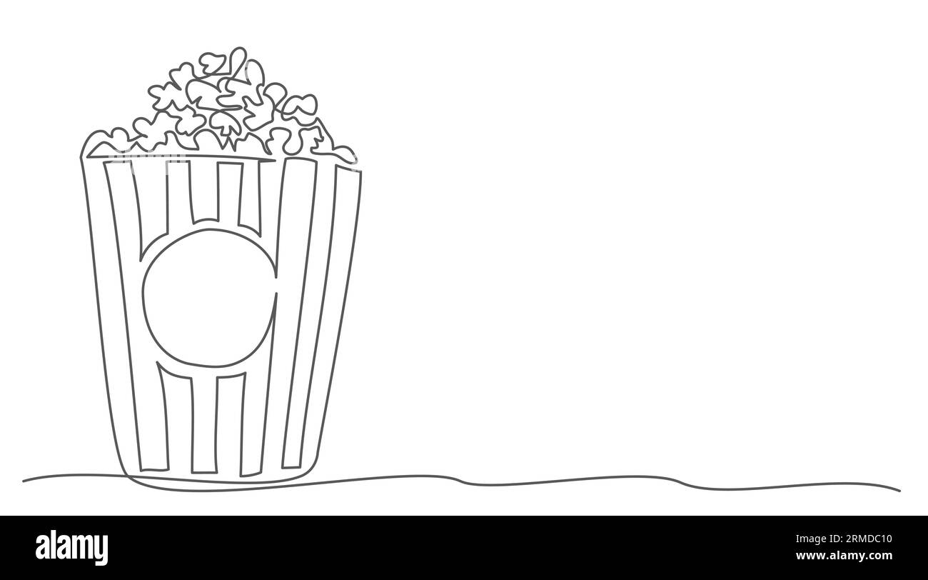 Movie Popcorn Drawing