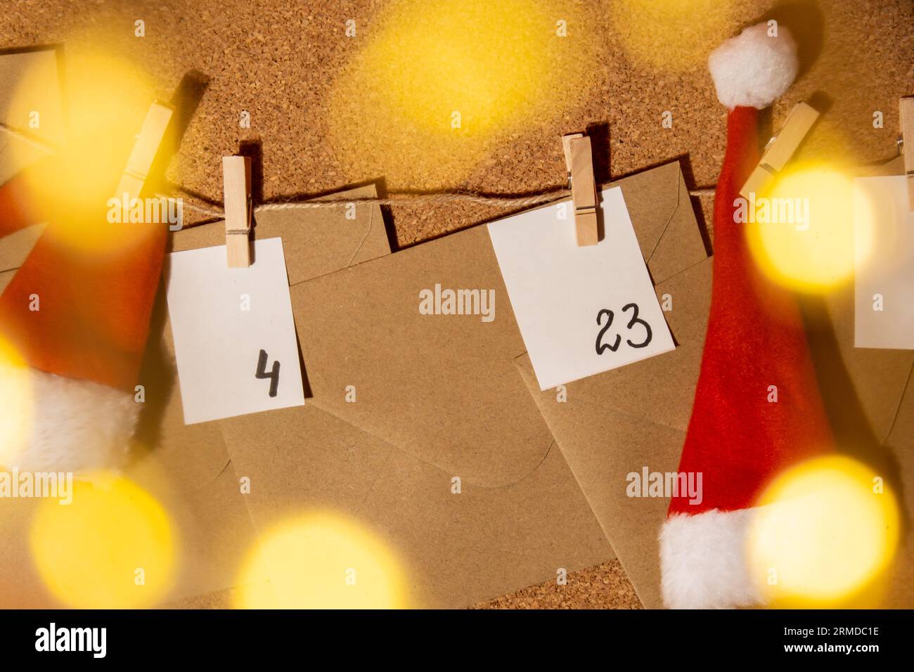 Original Advent Calendar made of envelopes in earth tones recycling eco ...