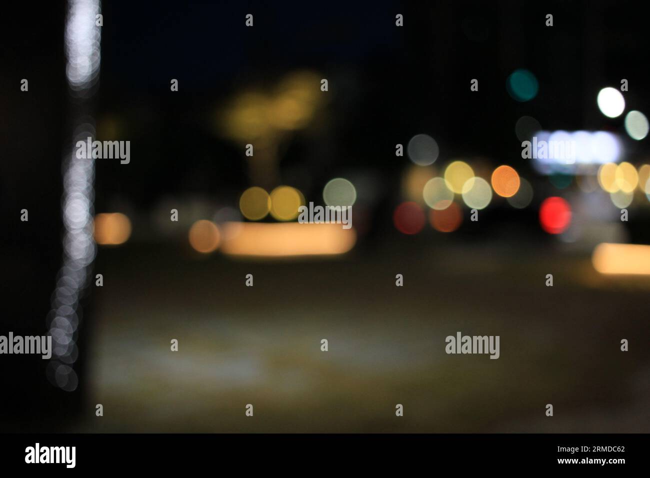 Summer night view and colorful round bokeh of Namgang River in Jinju-si ...
