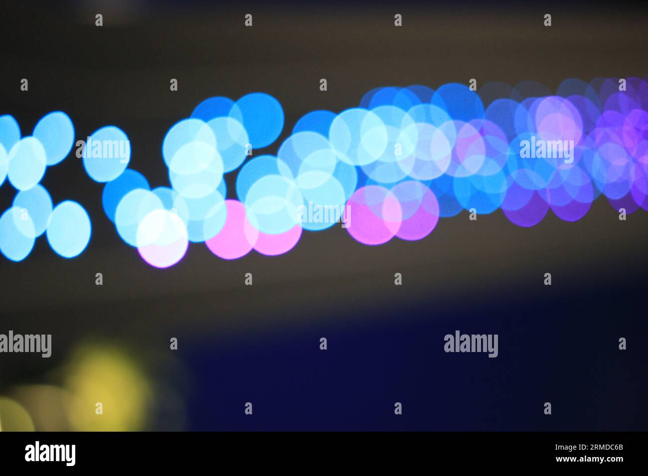 Summer night view and colorful round bokeh of Namgang River in Jinju-si ...