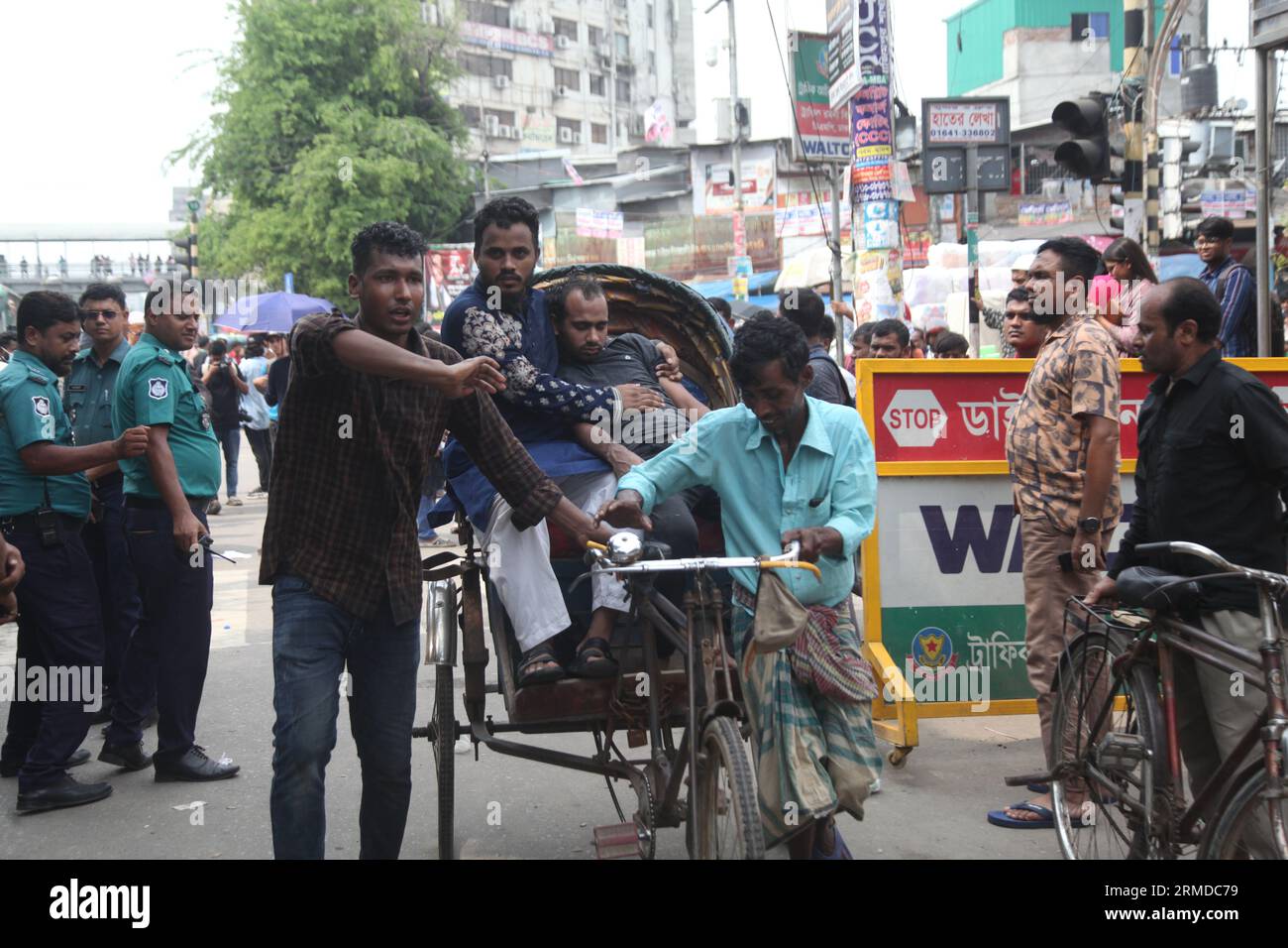 Dhaka, Bangladesh. August 27, 2023. Students of seven colleges affiliated to Dhaka University ...