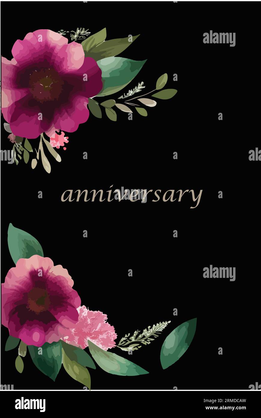 floral frame invitation card Stock Vector Image & Art - Alamy