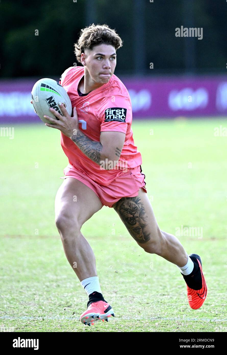 Brisbane, Australia. 28th Aug, 2023. Reece Walsh in action during an ...