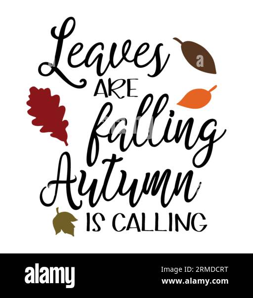 Leaves Are Falling Autumn is Cal typography t-shirt design, tee print ...