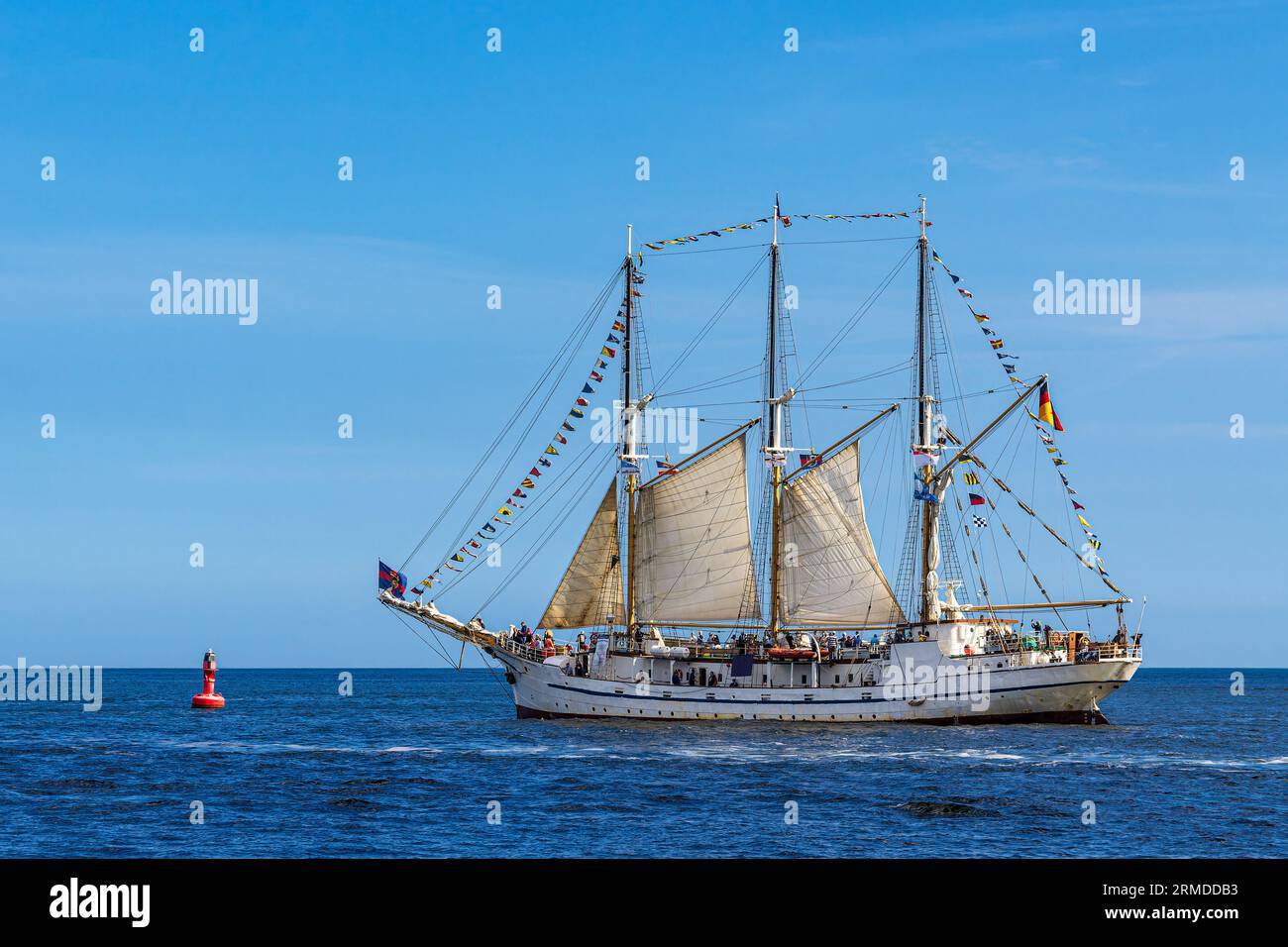 Sailing Ships On The Baltic Sea During The Hanse Sail In Rostock Stock ...