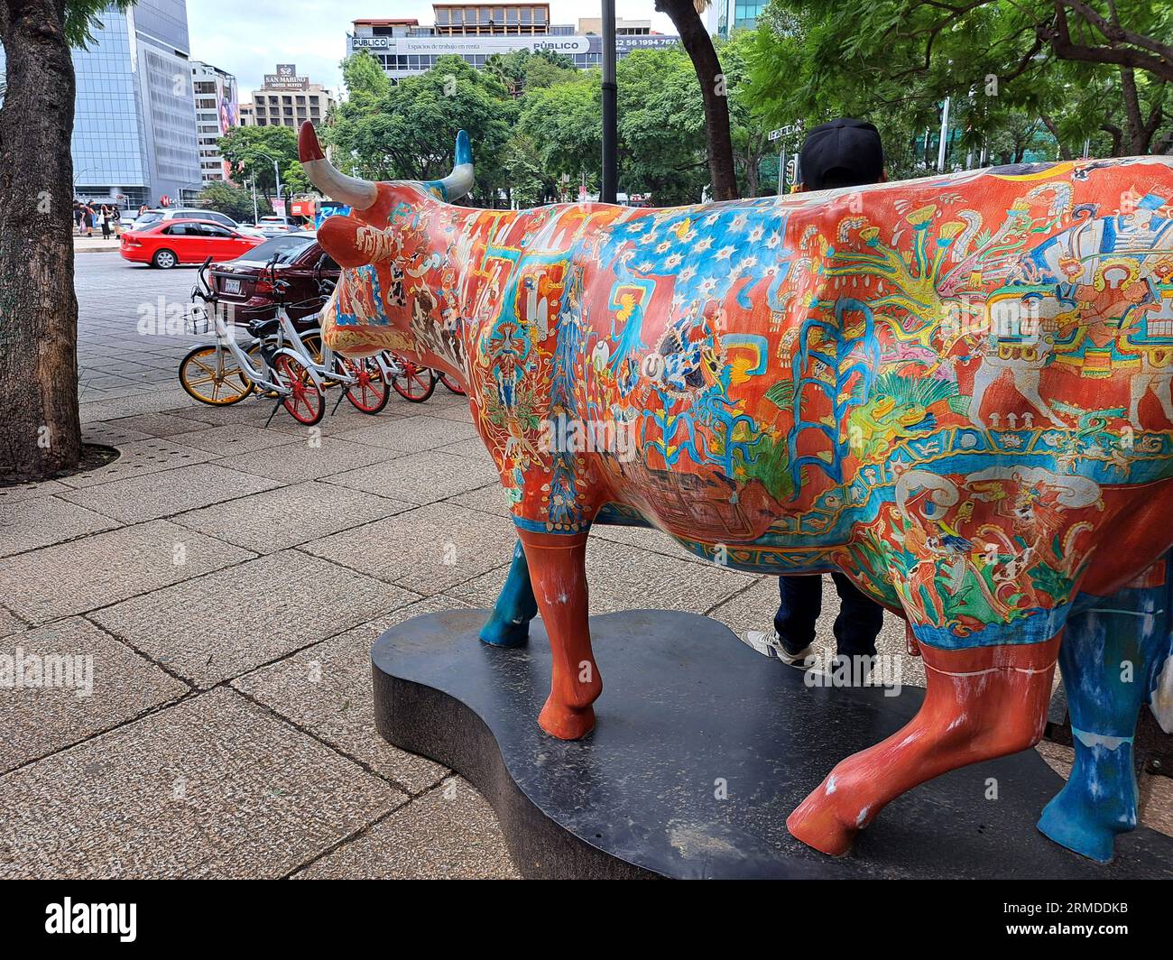 Mexico City, Mexico - August 23, 2023: Cow Parade in Paseo de la ...