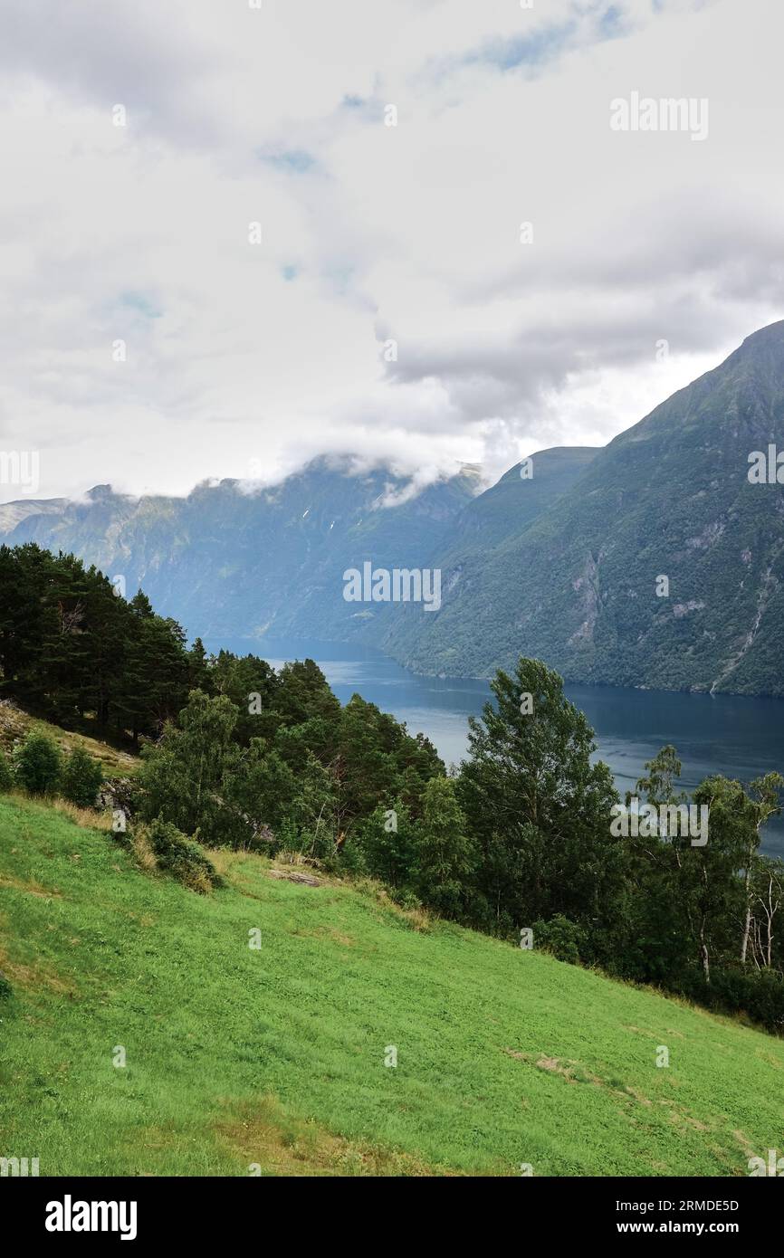 Enchanting beauty of Geirangerfjord, stunning fjord in Norway. Ljoen ...
